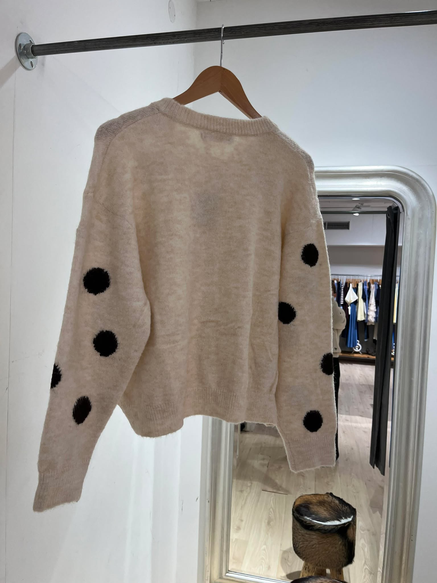 Elvie Dot Cardigan - Beige Dot